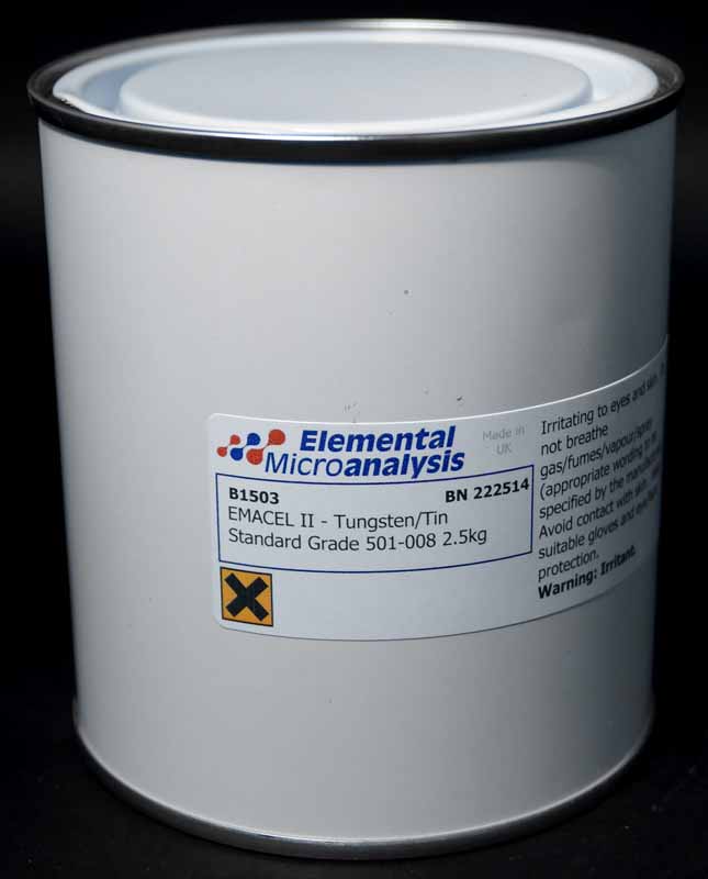 EMACEL II - Tungsten/Tin Standard Grade 501-008 2.5kg - Elemental ...