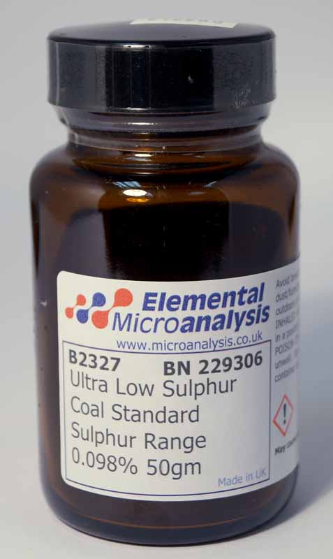 Ultra Low Sulphur Coal Standard Sulphur Range 0.098% see cert 841019 ...