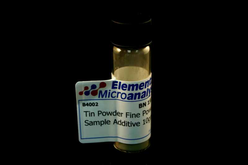 Tin Powder Fine Powder Sample Additive 10gm - Elemental Microanalysis