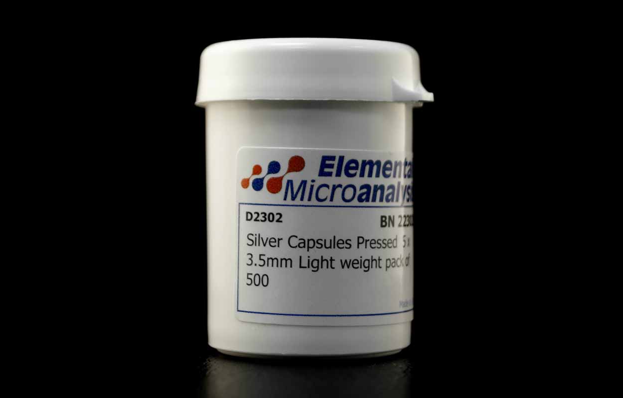 Silver Capsules Pressed 5 x 3.5mm Light weight pack of 500 - Elemental ...