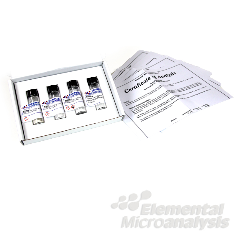 Standards Kit C10-184 CHN/CHN-O Standards kit Acetanilide EDTA Benzoic ...
