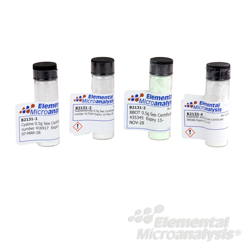 Standards Kit C10-166 CHNS/CHNS-O Cystine Sulphanilamide BBOT ...