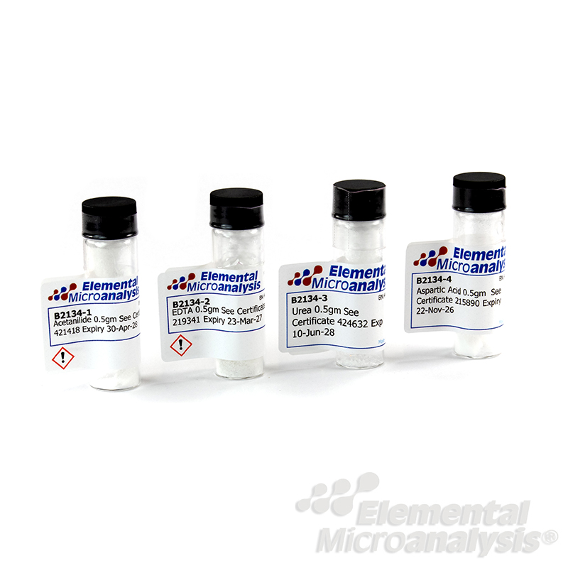 Standards Kit C10-176 CHN/CHN-O Acetanilide EDTA Urea Aspartic acid 4 x ...