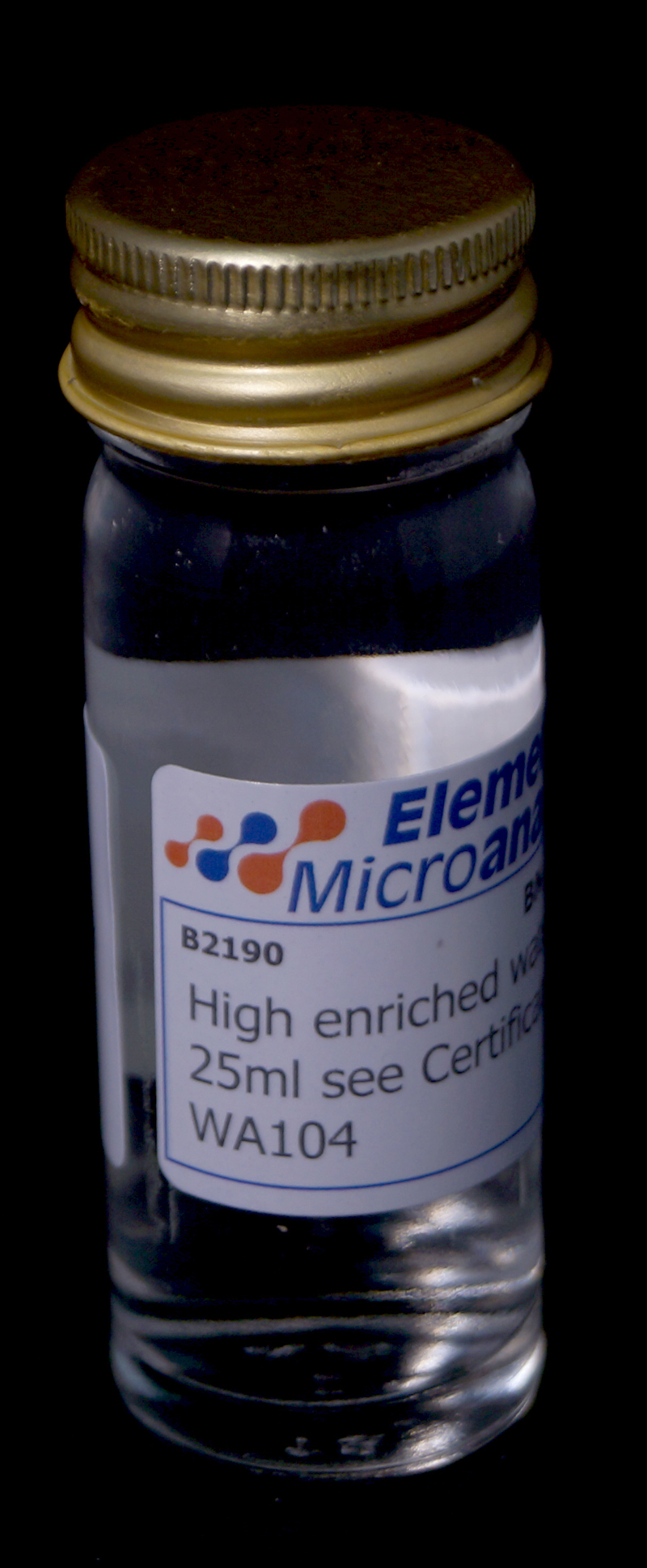 2H and 18O isotope IRMS standard High enriched water 25ml see Certificate WA104B | Elemental ...