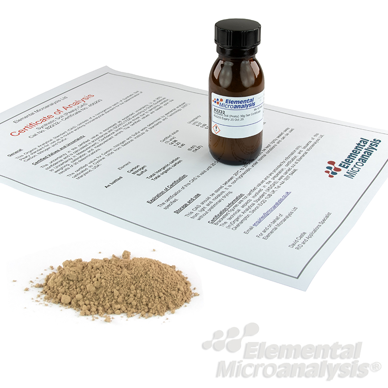 Synthetic Soil (Peaty) 30g See Certificate 456293 Expiry 25 Oct 29 ...
