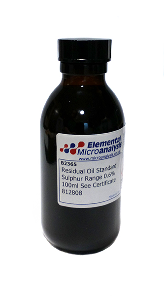 DISCONTINUED Residual Oil Standard Sulphur Range 0.6% 100ml See ...
