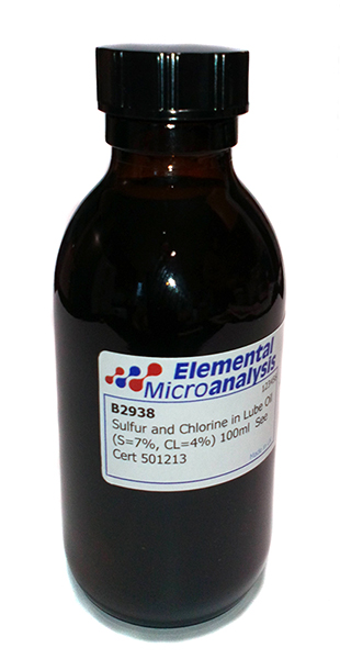 DISCONTINUED Sulfur and Chlorine in Lube Oil (S=7%, CL=4%) 100ml See ...