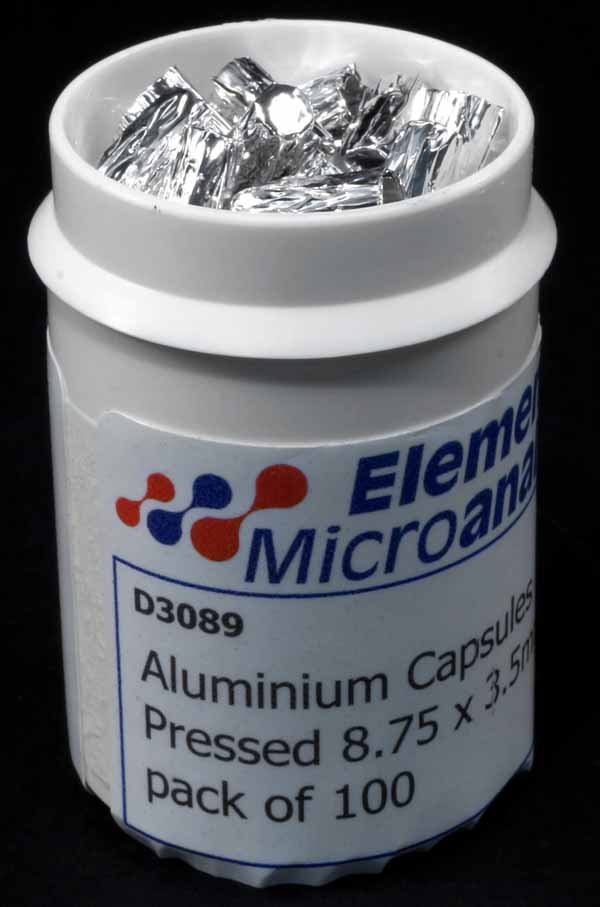 Aluminium Capsules Pressed 8.75 x 3.5mm pack of 100 - Elemental ...