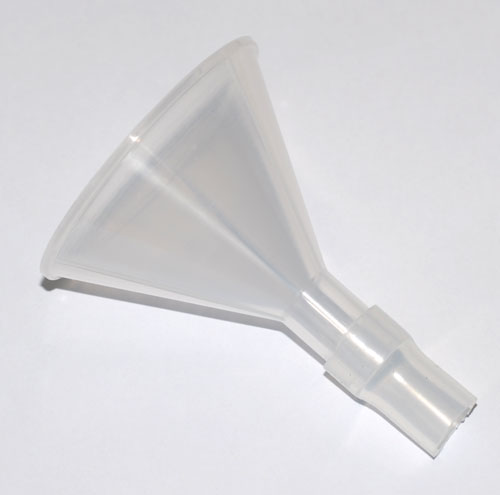 Powder filling funnel (small) with silicone tubing outlet 34.00-0051/4 ...