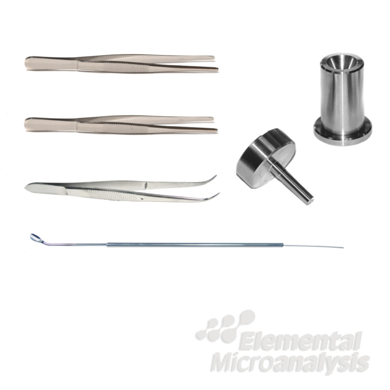 Solid sample preparation kit including manual press 5mm pellet diameter ...