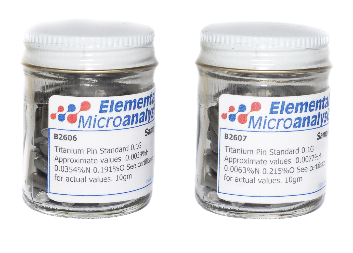 Titanium pin certified reference materials | Elemental Microanalysis