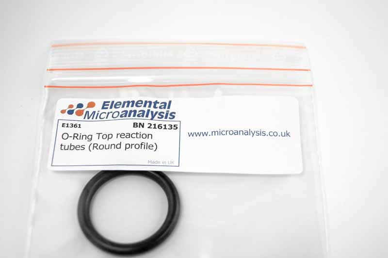 O-Ring Top reaction tubes (Round profile) - Elemental Microanalysis